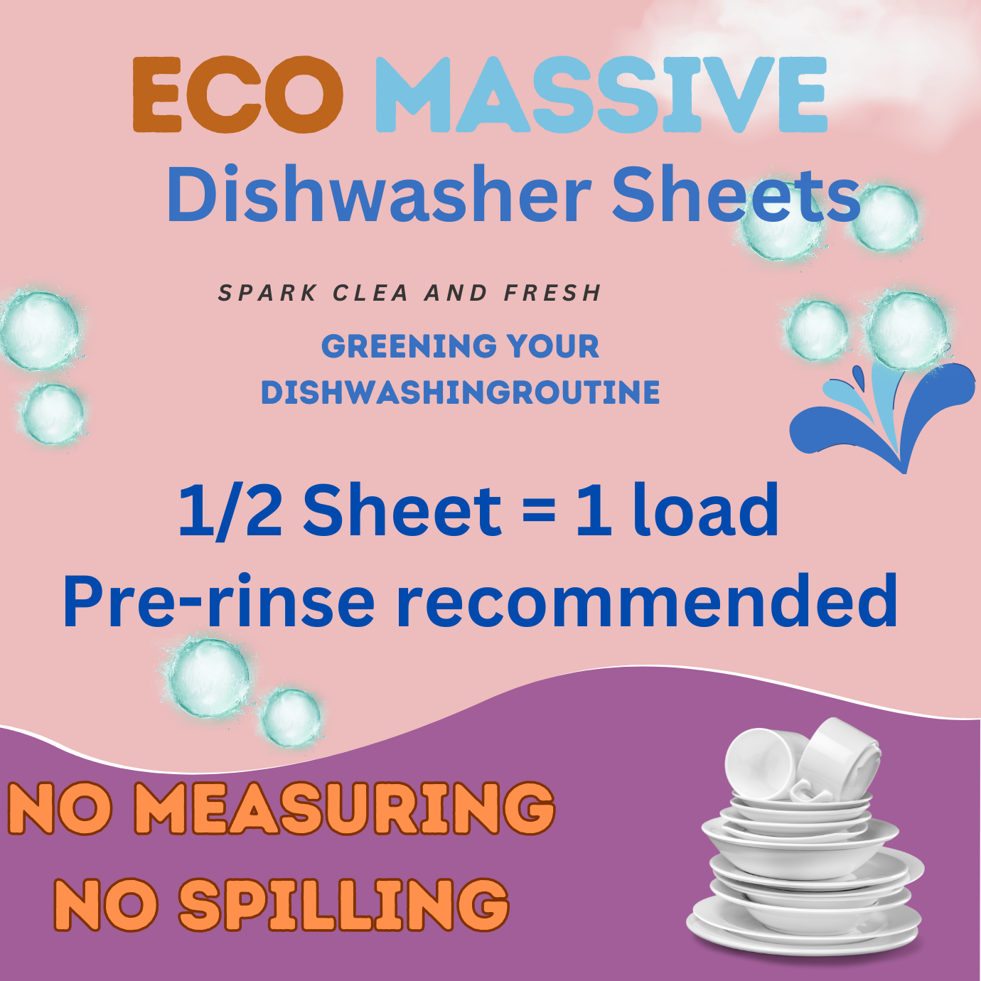Eco Dishwasher Detergent Sheets 25C per wash only - Eco Massive – ECO Massive